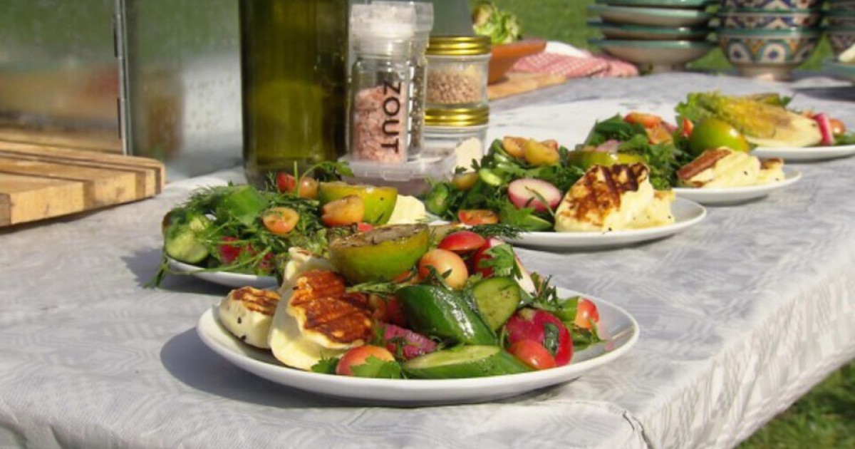 Syrische kaas met gegrilde groenten | BinnensteBuiten