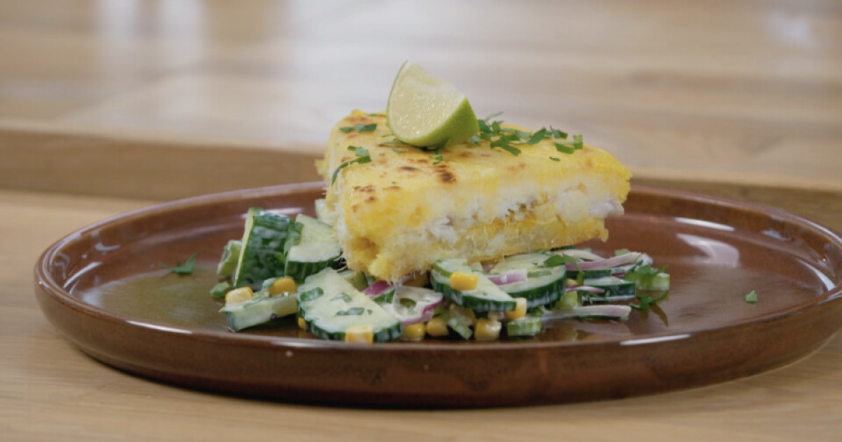 Gevulde cassave met vis en komkommersalade | BinnensteBuiten